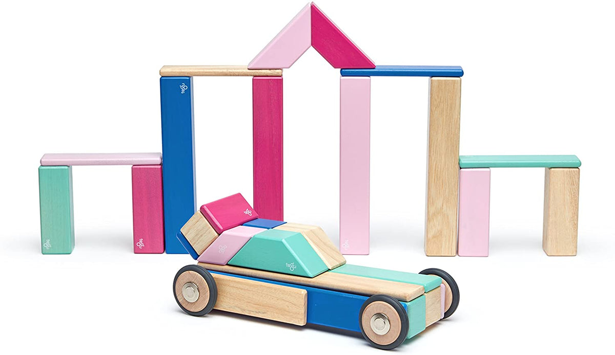 42 Piece Tegu Magnetic Wooden Block Set, Blossom – Mamas Got Heart